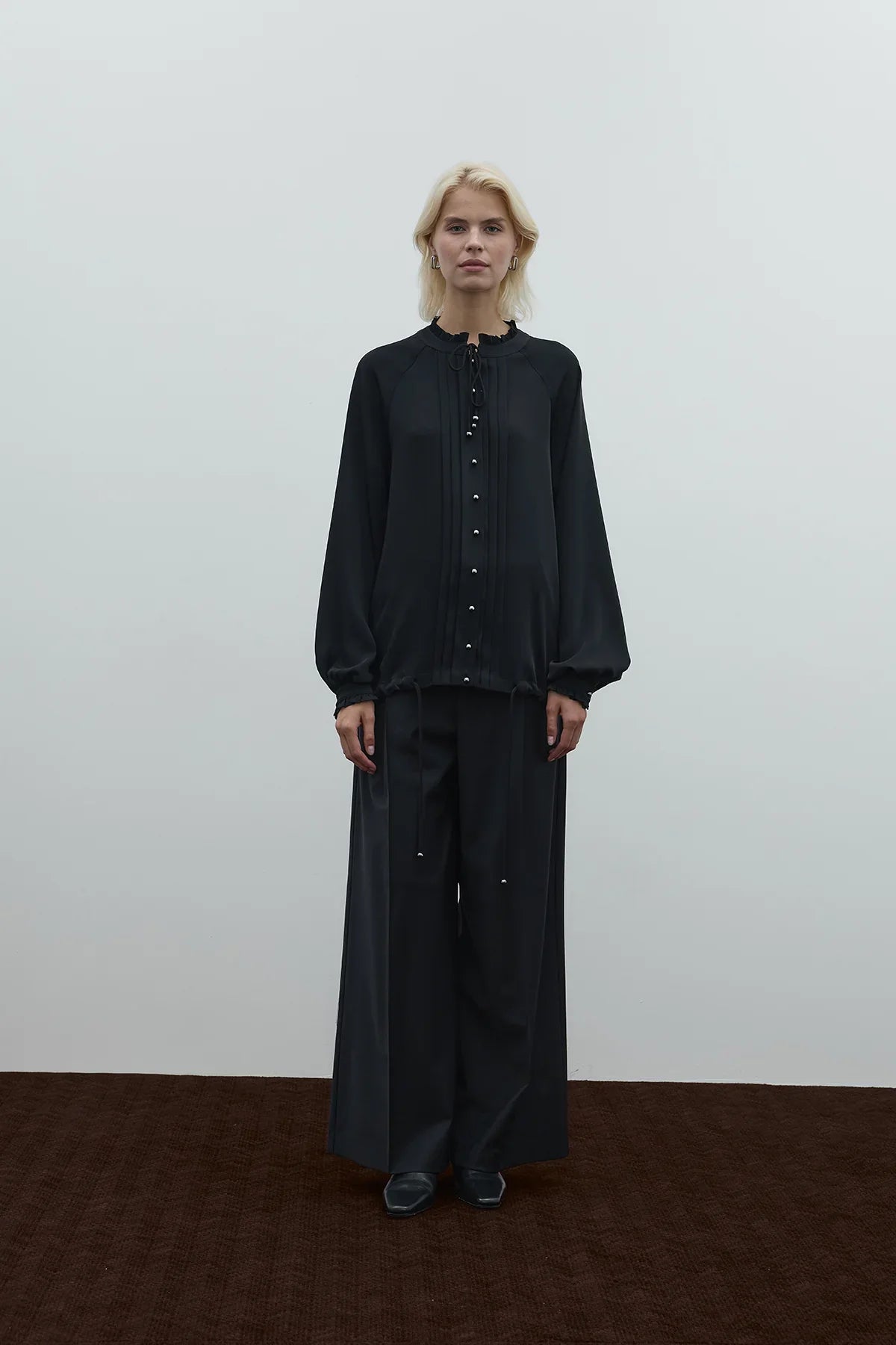 SİYAH NERVÜRLÜ GÖMLEK – Clande